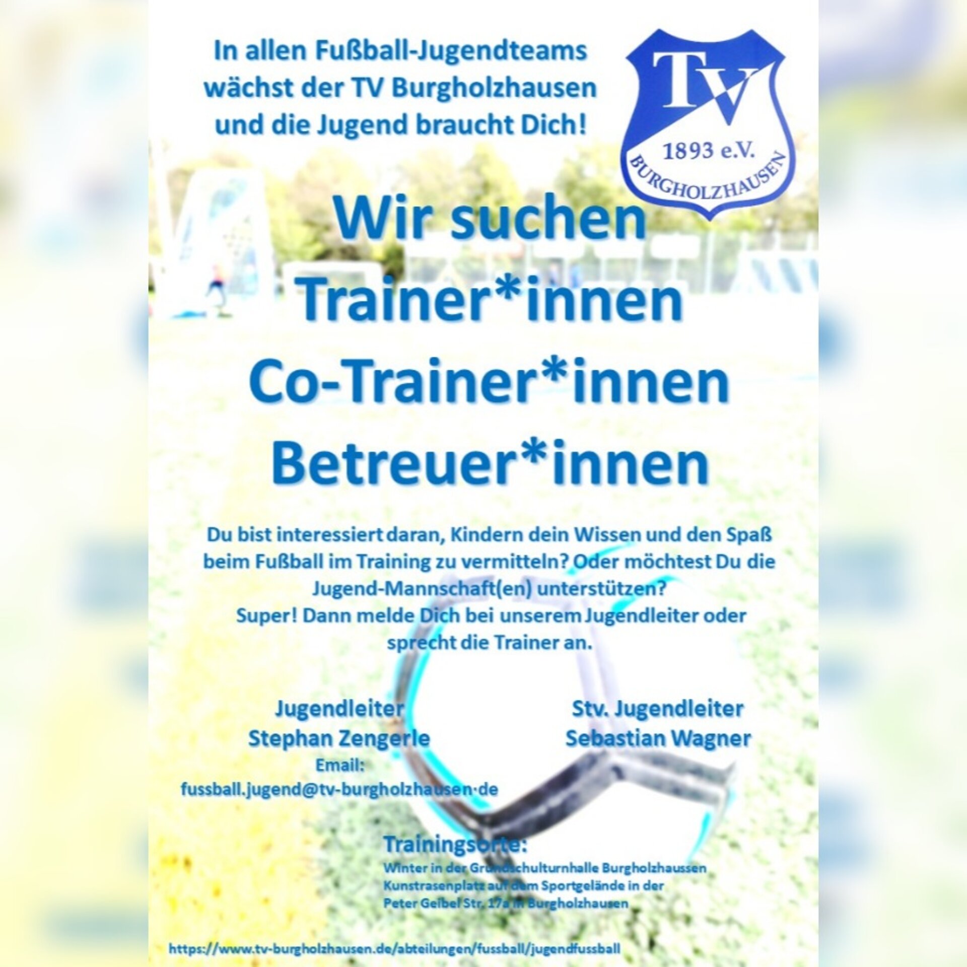 Wir suchen Trainer*innen, Co-Trainer*innen und Betreuer*innen | TV Burgholzhausen